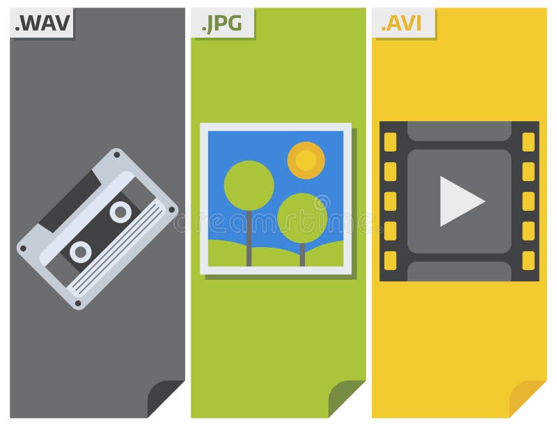 File Types Vector Icons And Formats Labels File System Icons Presentation Document Symbol