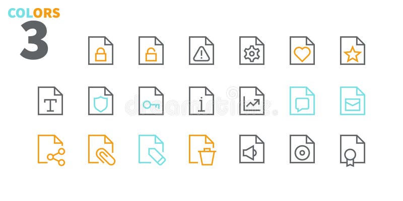 Document Icons 24x24 Pixel Stock Illustrations – 138 Document Icons ...