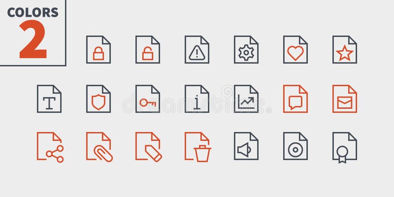 Document Icons 24x24 Pixel Stock Illustrations – 138 Document Icons ...
