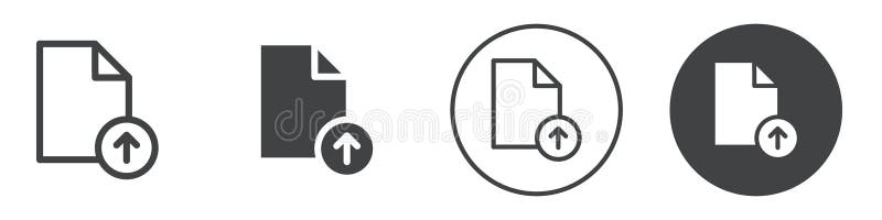 File Upload Icon Vector Logo Outline Stock Vector - Illustration of ...