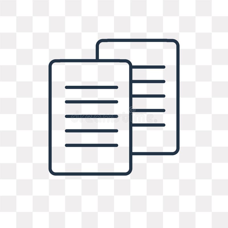 Files Vector Icon Isolated on Transparent Background, Linear Files ...