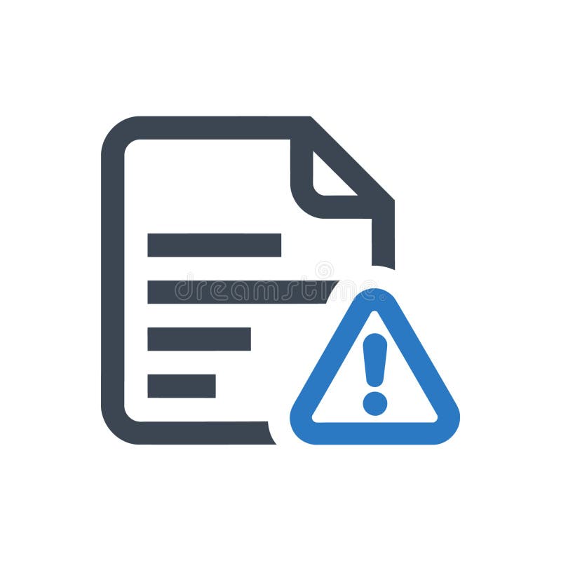 File Warning Icon stock vector. Illustration of notification - 361691210