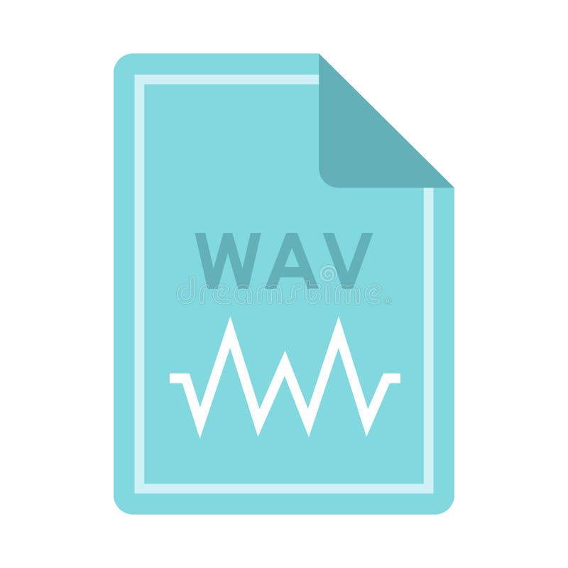 File WAV icon, flat style stock vector. Illustration of click - 83212661