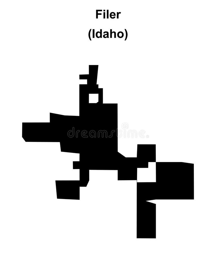 Filer outline map stock illustration. Illustration of detailed - 387209626