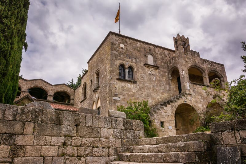 Filerimos and Architecture on the Island of Rhodes, Greece Stock Image ...