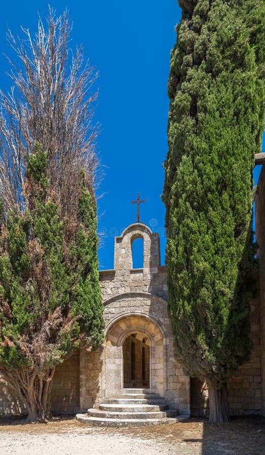 Filerimos, Rhodes stock image. Image of tower, ialysos - 103909951