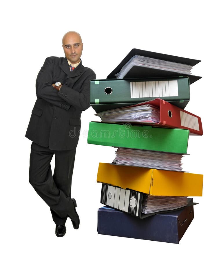 Stack of files stock image. Image of excess, pile, paper - 13295225