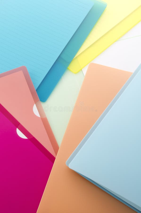 Colored Files with Space for Text. Stock Photo - Image of supplies ...