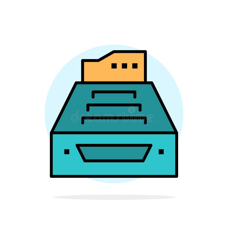 Files Accounting Accounts Data Database Inbox Storage Abstract Circle Background Flat