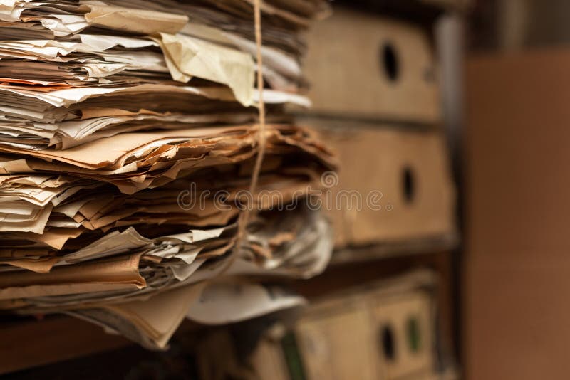 Files in Archive Room stock photo. Image of information - 90736188