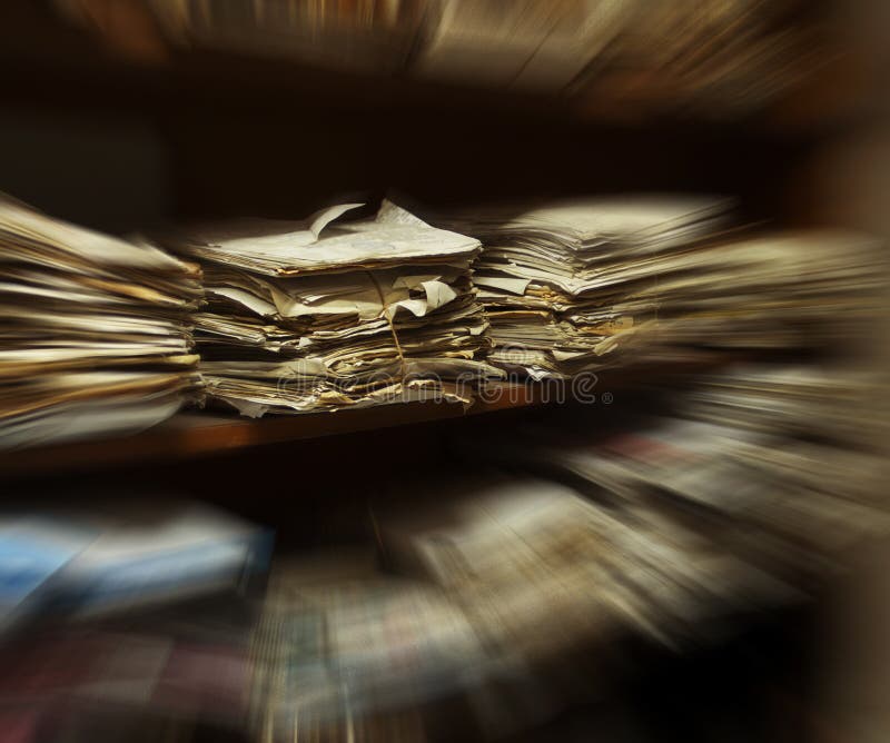 Files in Archive Room stock image. Image of office, history - 96401551
