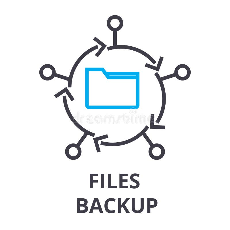 Computer Backup Service Line Icons, Signs, Vector Set, Outline ...