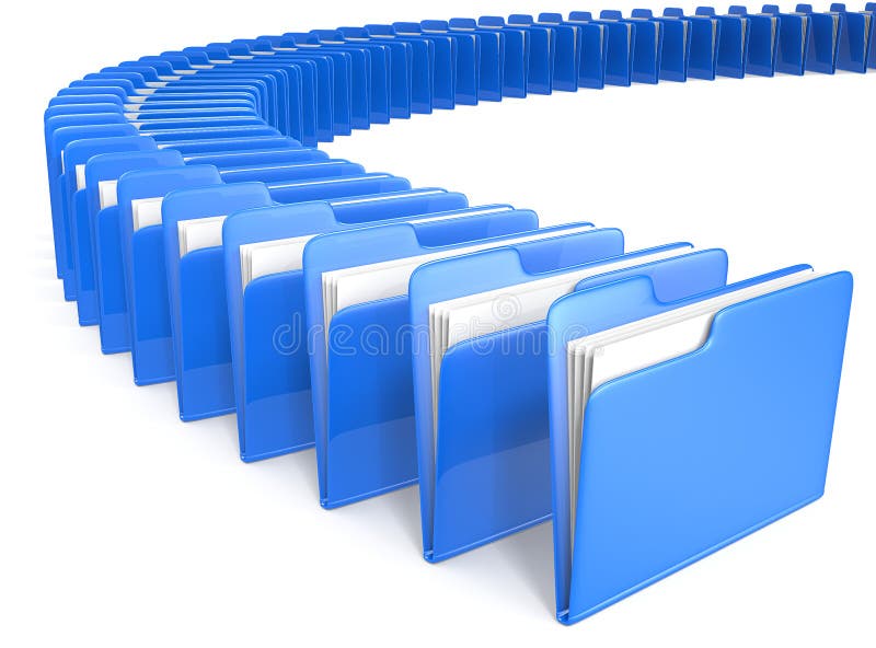 File folders stock illustration. Illustration of document - 3793377