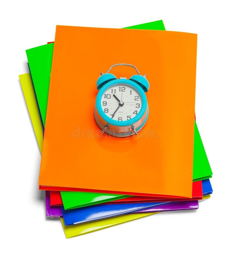 Files and Clock stock photo. Image of pile, colorful - 101442426