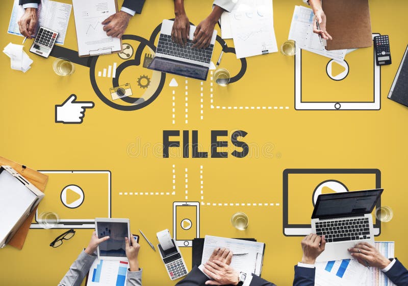 Files Data Information Devices Storage Concept Stock Image - Image of ...
