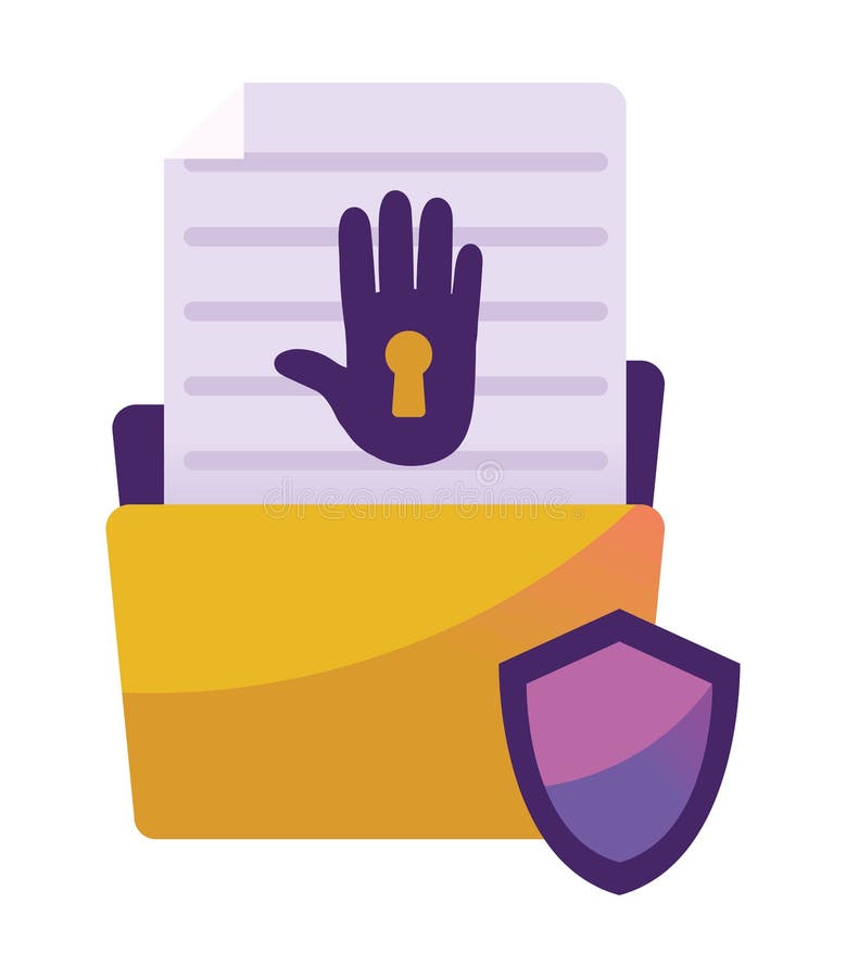 Files data privacy stock vector. Illustration of privacy - 258207750