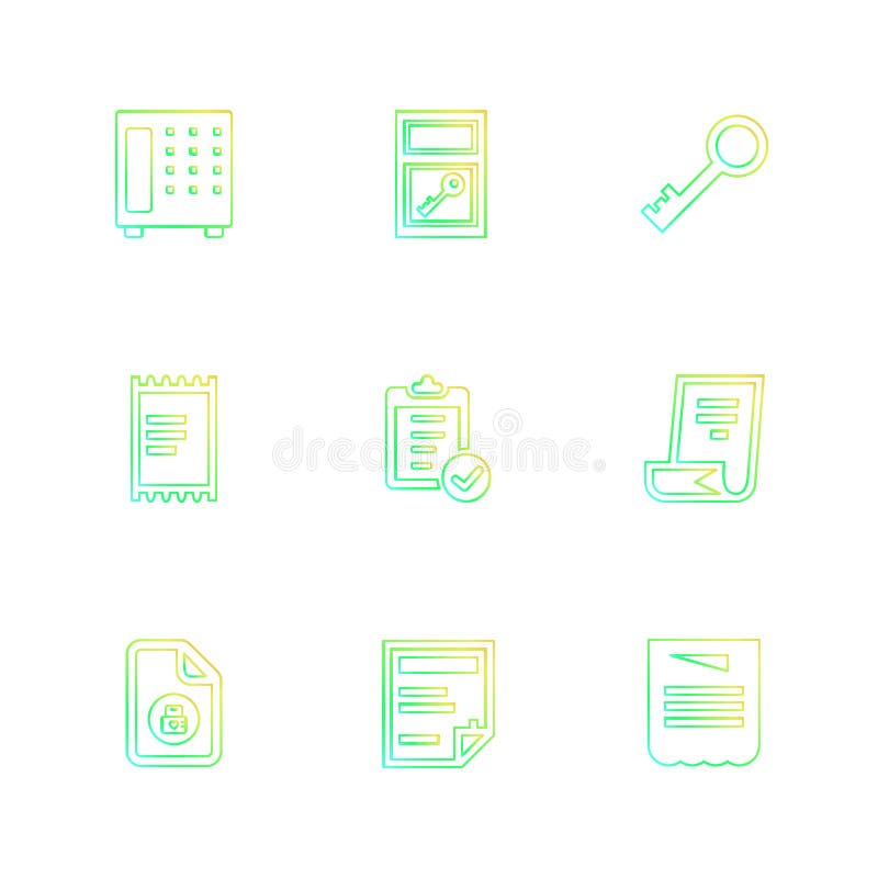 Files , Document , Clipboard ,write , Eps Icons Set Vector Stock Vector ...