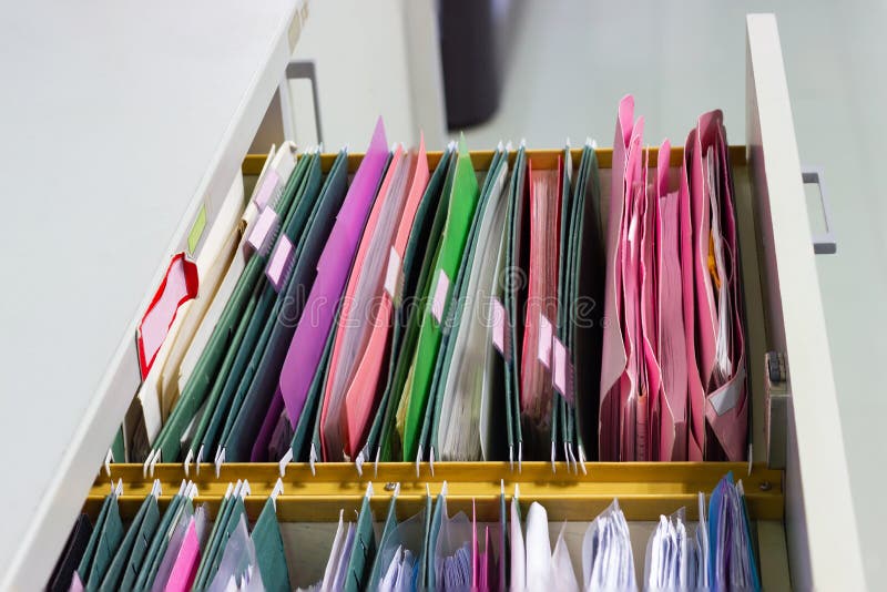 Files Document of Hanging File Folders in a Drawer in a Whole Pile of ...