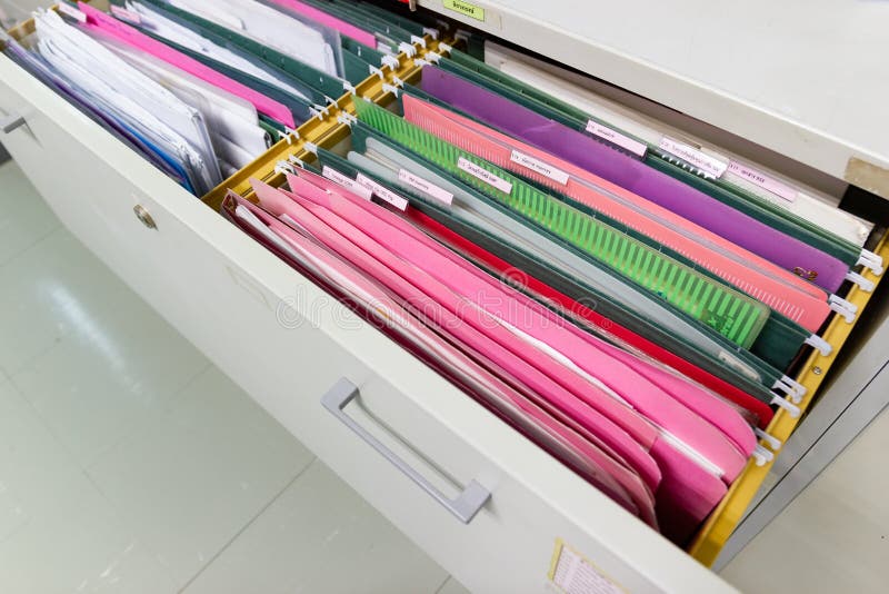 Files Document of Hanging File Folders in a Drawer in a Whole Pile of ...