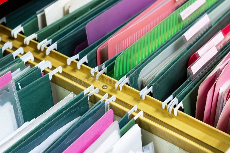 Files Document of Hanging File Folders in a Drawer in a Whole Pile of ...