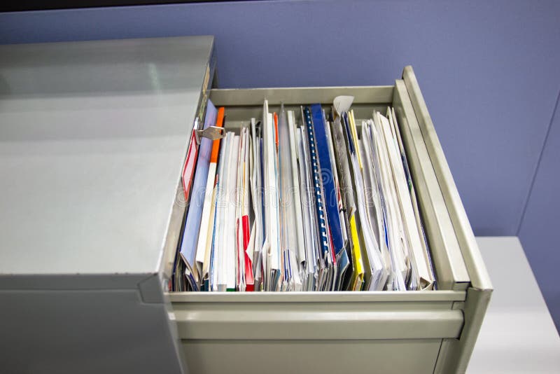 Files Document of Hanging File Folders in a Drawer in a Whole Pile ...