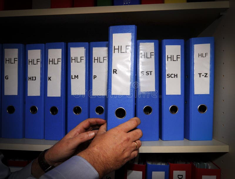 Files and Documents in the Archive Stock Photo - Image of economy ...