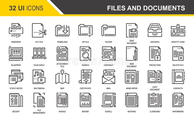 Files Documents Pixel Perfect Icons Stock Illustrations – 75 Files ...