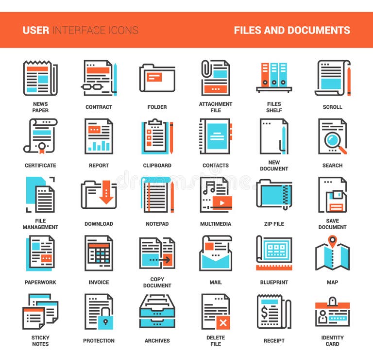 Documents Line Icons Stock Illustrations – 8,371 Documents Line Icons Stock Illustrations ...