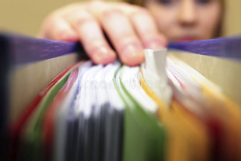 Files and Paperwork in the Administration Stock Photo - Image of labor ...