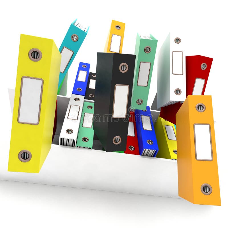 Files Falling Shows Disorganized Office Stock Photo - Image of business ...