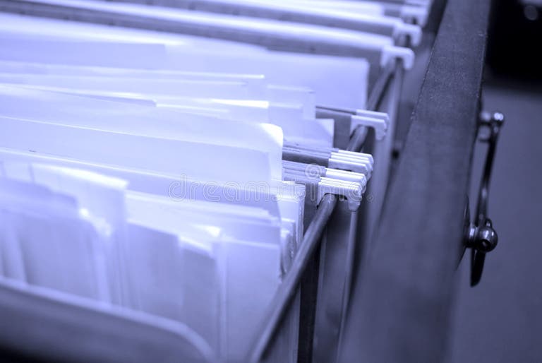 Files in File Drawer stock image. Image of brown, file - 7614601