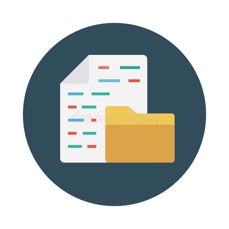 Files flat vector icon stock vector. Illustration of folder - 157474553