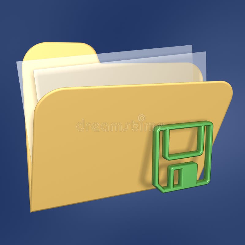 Files folder and floppy stock illustration. Illustration of abstract ...