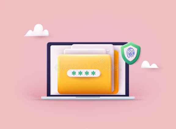 Files Folder with Paper Documents Icon. Secure Confidential Files ...