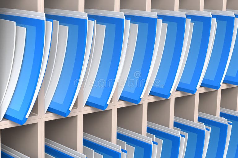 Row Folders Files 3d Illustration Stock Illustrations – 103 Row Folders ...