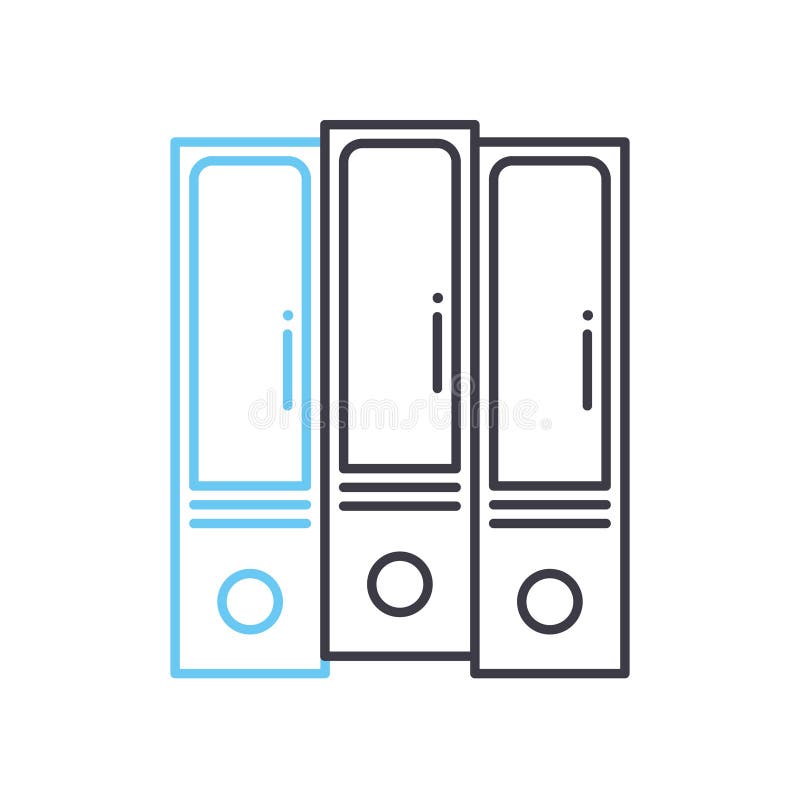 Files and Folders Line Icon, Outline Symbol, Vector Illustration ... Files and Folders Line Icon, Outline Symbol, Vector Illustration ...