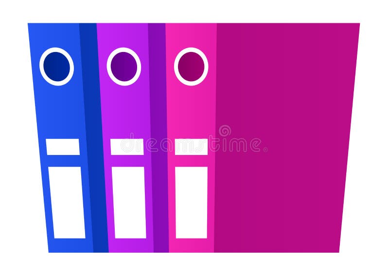 Files and Folders - Modern Flat Design Style Single Isolated Image ...