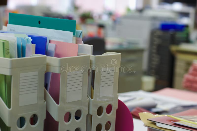 Files and Folders in an Office Stock Photo - Image of folders, files ...