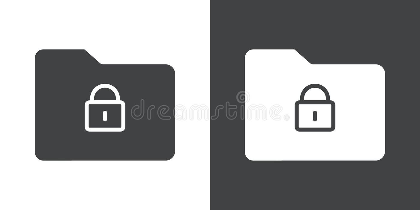 Folders Icon Black White Stock Illustrations – 1,267 Folders Icon Black ...