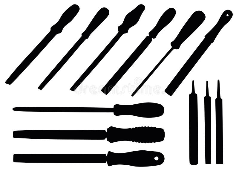 Files for grinding metal stock vector. Illustration of tool - 202164233