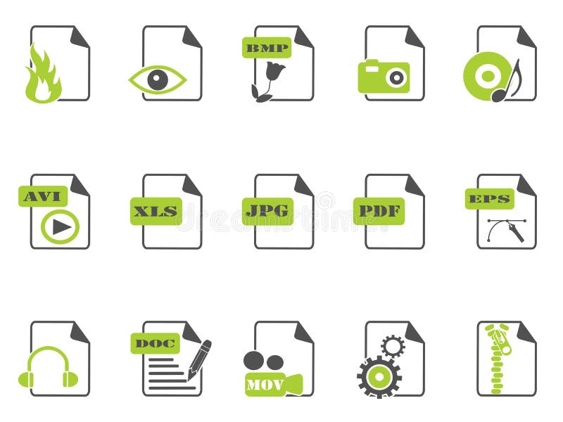 Green icon sets stock vector. Illustration of floral - 12899632