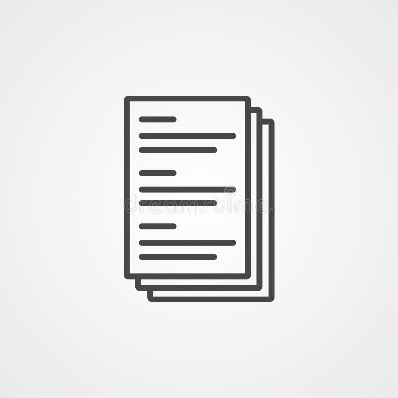 Files Vector Icon Sign Symbol Stock Illustration - Illustration of ...