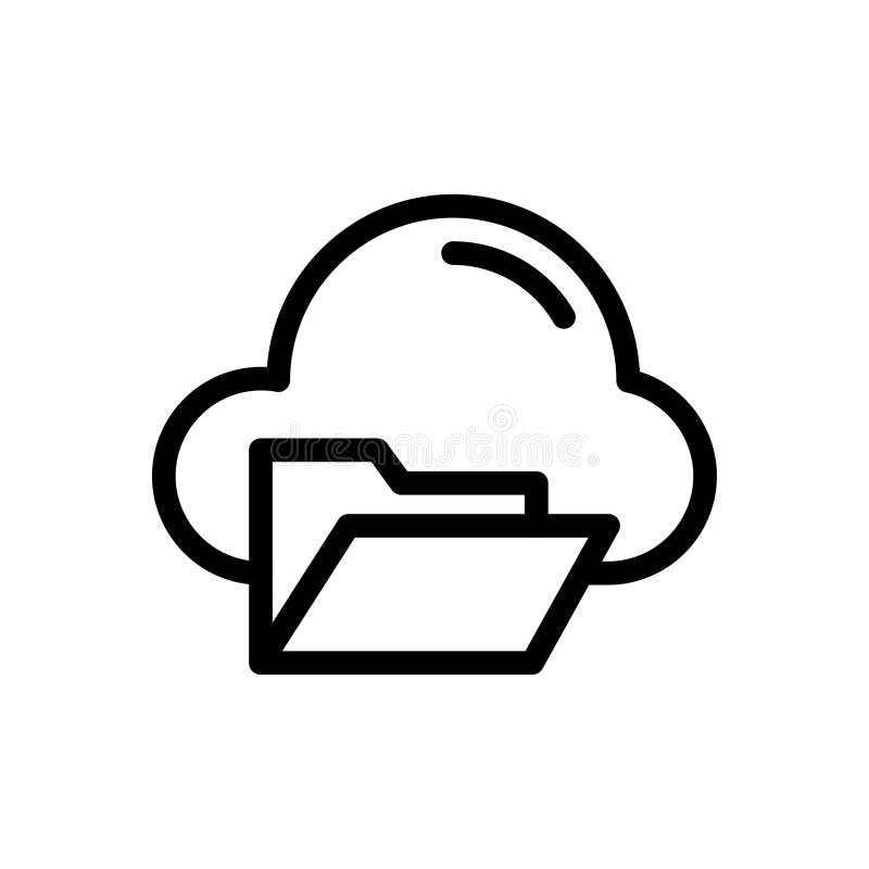 Files Vector Thin Line Icon Stock Vector - Illustration of internet ...