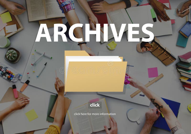 Files in Archive Room stock photo. Image of information - 90736188