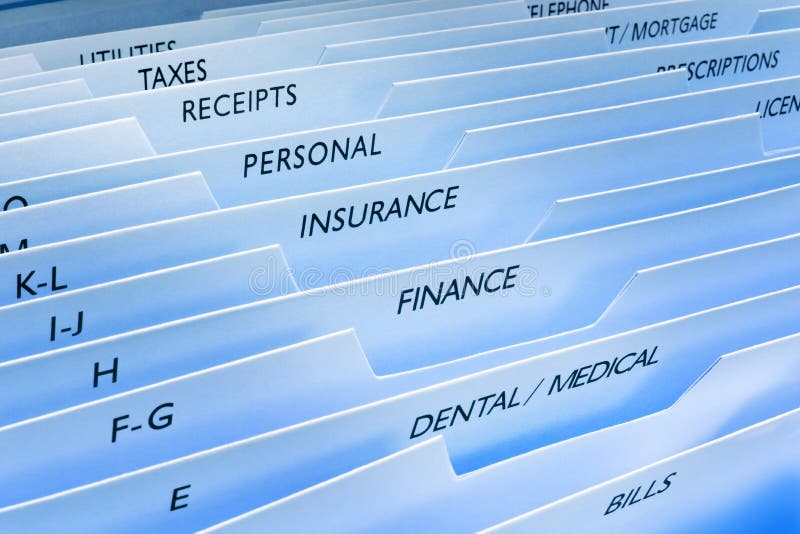 Files Insurance Personal Data Information Stock Photo - Image of ...