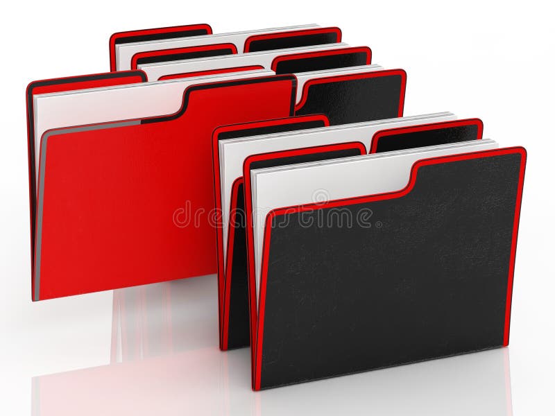 File folders stock illustration. Illustration of document - 3793377