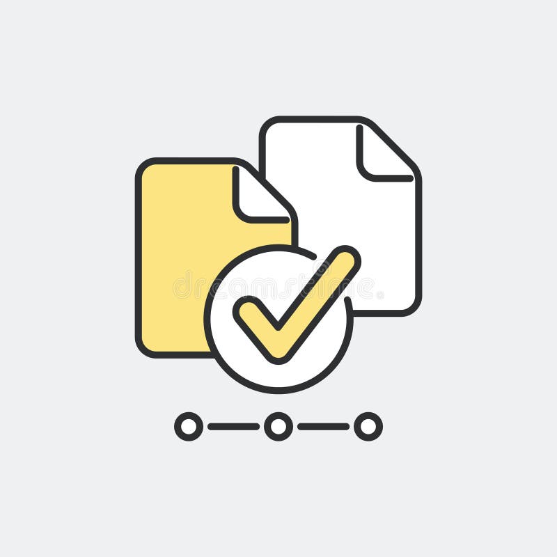 Duplicate File Symbol Concept. Flat and Isolated Eps Illu Stock Vector ...