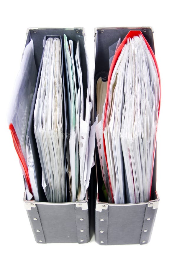 Office Folders Isolated on White Stock Image - Image of equipment, icon ...