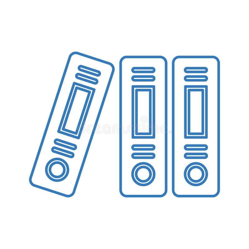 Files, Office, Ring Binder Line Icon Stock Vector - Illustration of ...