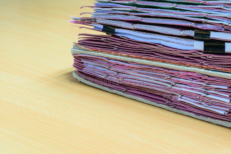 Files in old folder stock image. Image of clip, files - 61265387